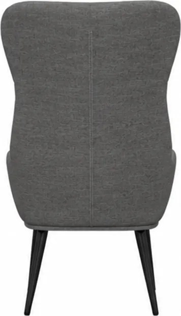 relaxační křeslo, odpočinkové, dřevo/kov/textil, 96x68x79 cm, nohy černé/světle šedá, Dekorino KR20260055