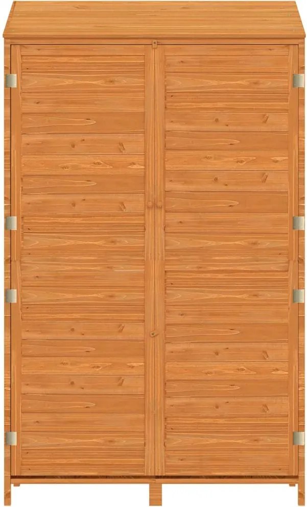 Zahradní kůlna hnědá 102 x 52 x 174,5 cm masivní jedlové dřevo 152193