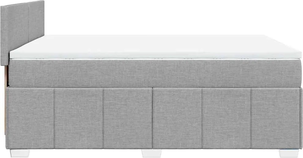 Box spring postel s matrací světle šedá 140 x 200 cm textil 3289384