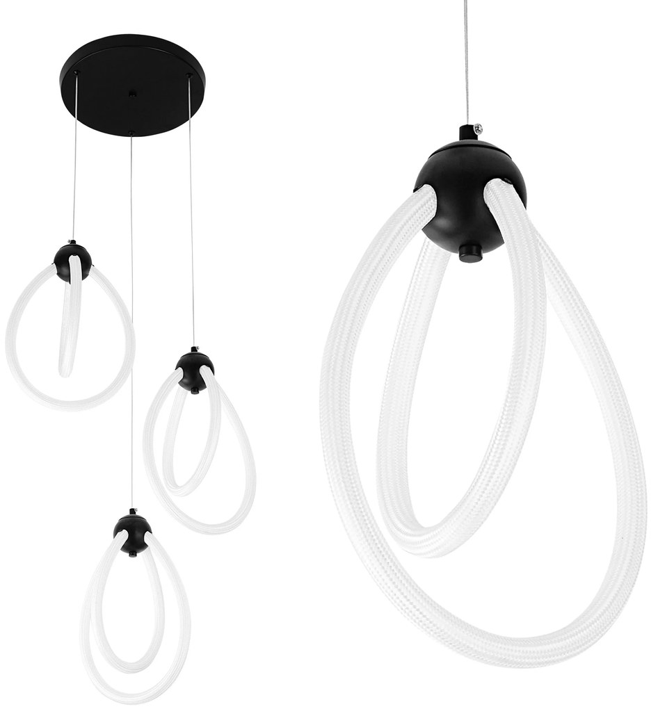 Toolight Dekorativní LED osvětlení G022-3CPR černé