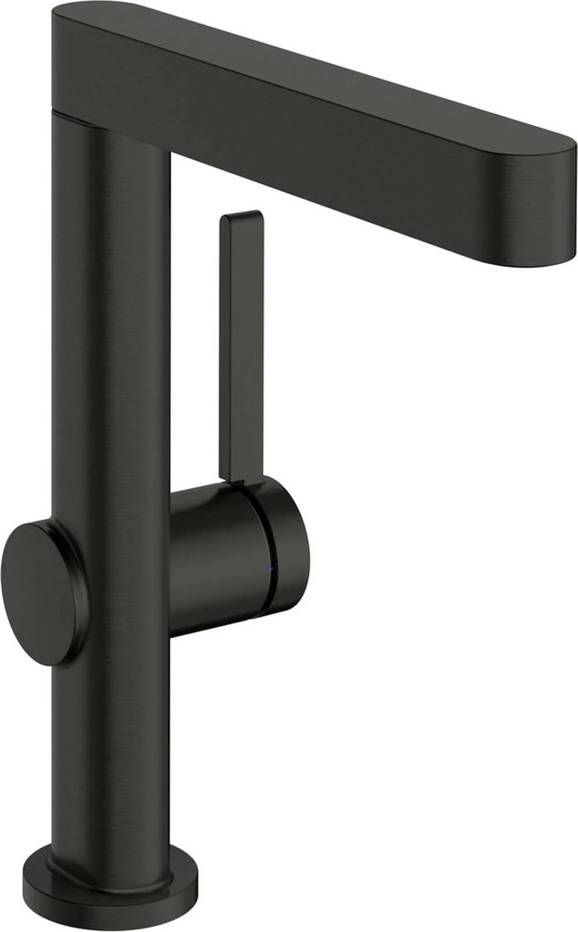 Hansgrohe Finoris - Umyvadlová baterie, s výpustí Push-Open a otočným výtokem, kartáčovaný černý chrom 76060340