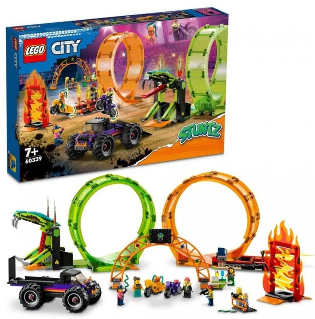 Lego stavebnice lego city 60339 kaskadérská dvojitá smyčka