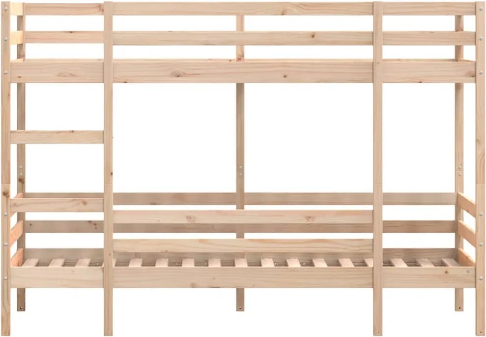 Patrová postel bez matrace 90 x 190 cm masivní borové dřevo 3284221