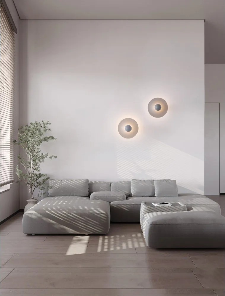 Šedomodré hliníkové LED nástěnné svítidlo Edem – Nova Luce