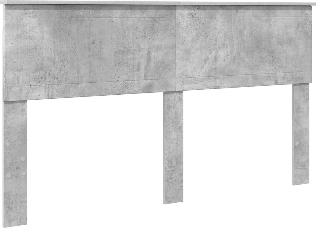 Rám postele s čelo Betonově šedá 160 x 200 cm Inženýrské dřevo 3410689