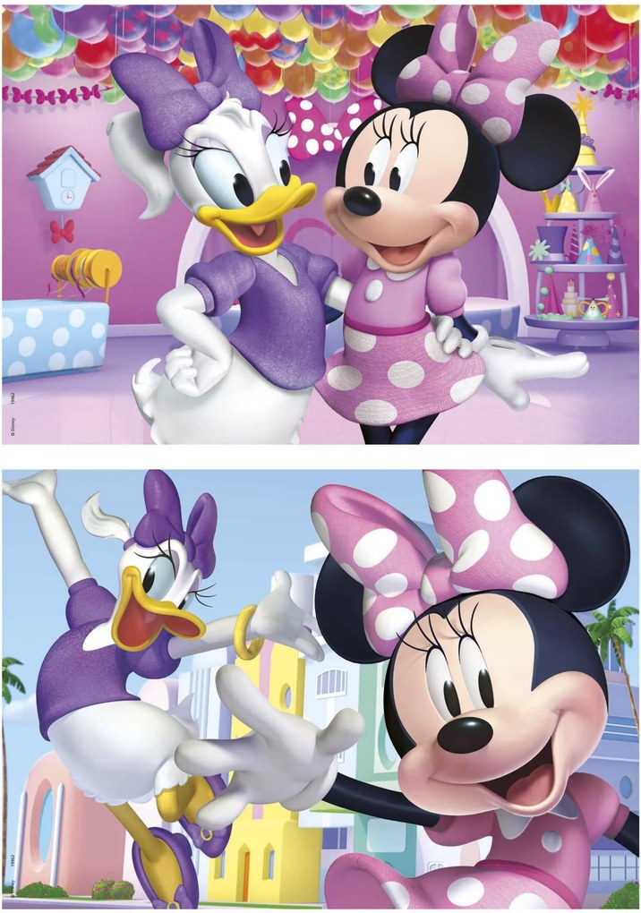 Educa dřevěné minnie a daisy 2 × 50 dílků