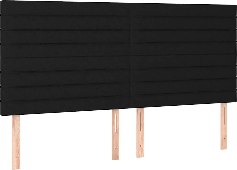 Box spring postel s matrací černá 180x200 cm textil 3136695