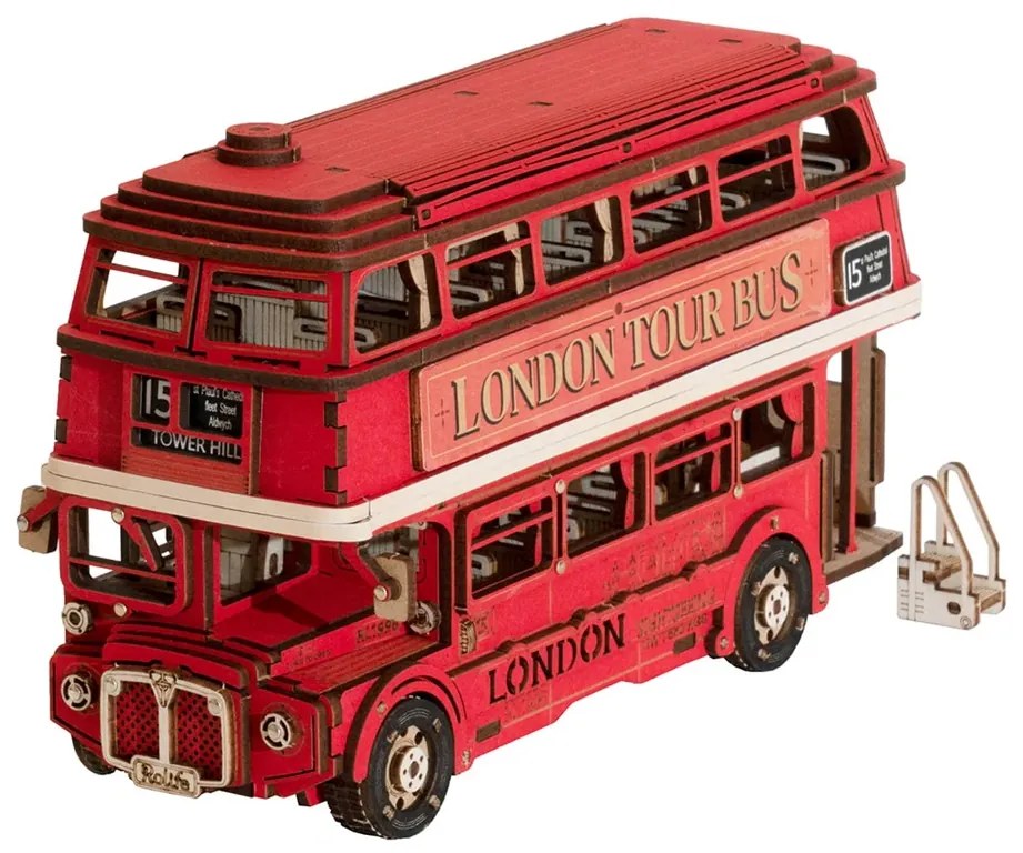 RoboTime 3D dřevěná skládačka Londýnský double-decker