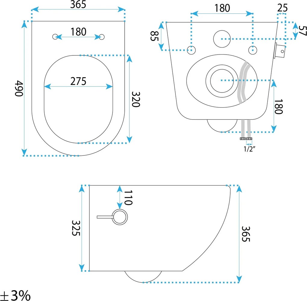 Závěsný WC komplet bez příruby s funkcí bidetu REA CARLO LUX RIMLESS, včetně SoftClose sedátka, bílá