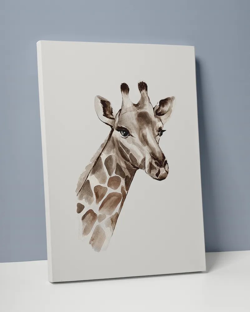 Plakát / Obraz Giraffe S okrajem Pololesklý saténový papír 210 g/m² A4 - 21 x 29,7 cm