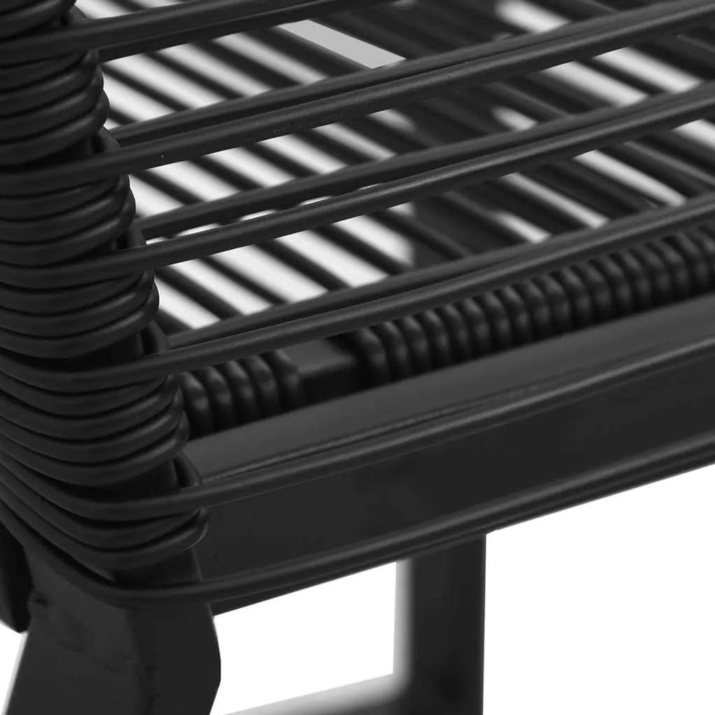 vidaXL Zahradní židle 2 ks černé PVC ratan [48572]