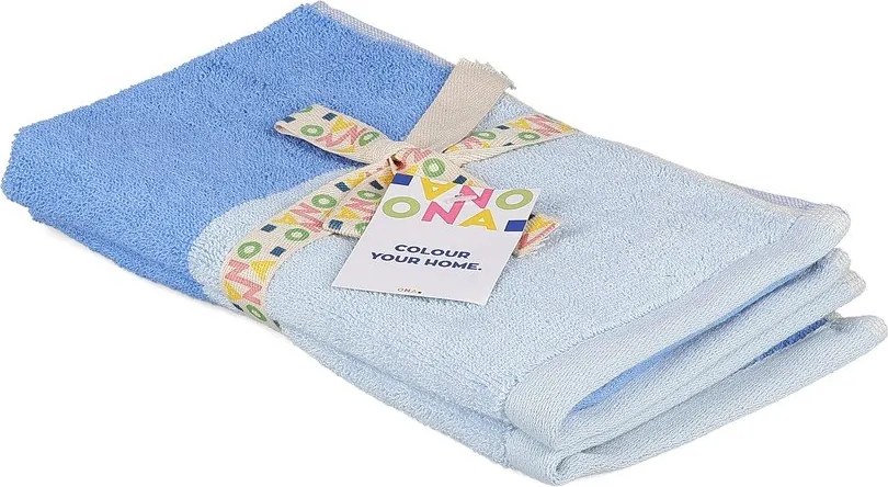 Modré froté bavlněné ručníky v sadě 2 ks 30x50 cm Pixie – ONA