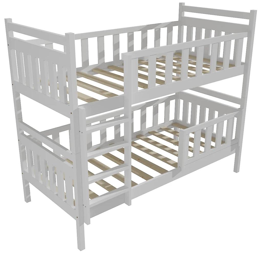 Vomaks Patrová postel PP 009 se zábranou Rozměr: 80 x 200 cm, Barva: barva šedá, Prostor mezi lůžky: 80 cm