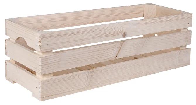 Dřevobox Dřevěná bedýnka 60 x 22 x 20 cm