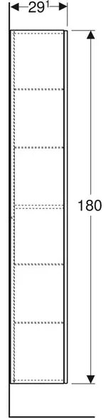 Geberit iCon Vysoká skříňka 36 x 180 cm, bílá lesklá 502.316.01.1