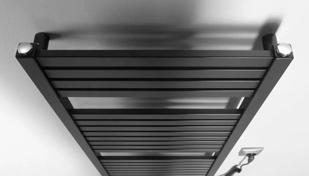 Sapho, TONDI-E elektrické topné těleso, rovné, 450x970 mm, 300W, černá matná