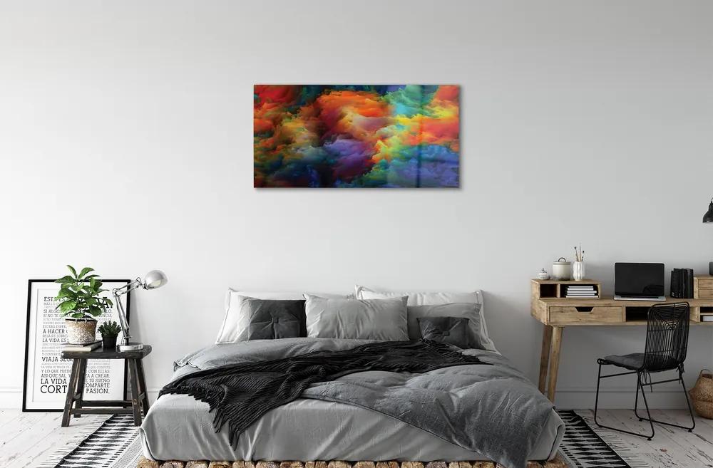 Obraz na skle 3d barevné fraktály 100x50 cm