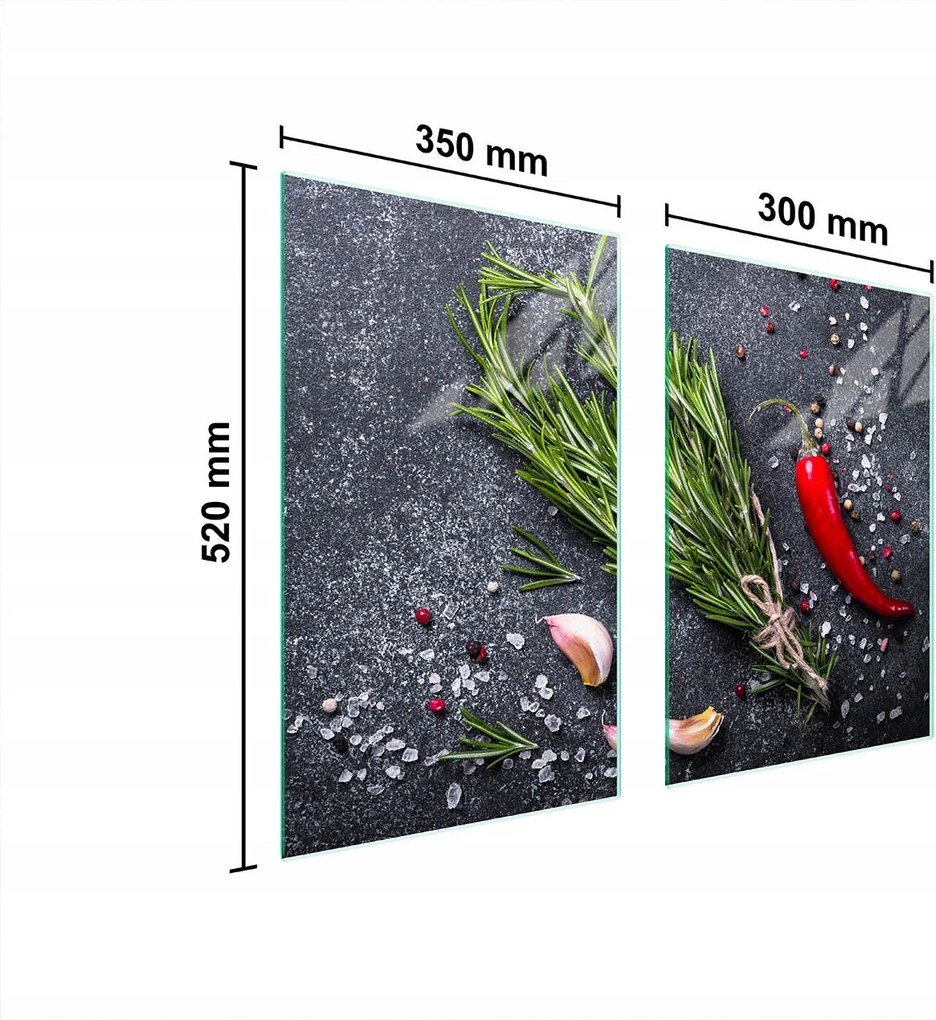 Skleněná Ochranná Deska Do Kuchyně 65x52 Břidlice