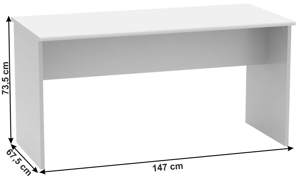 Kondela Kancelářský stůl, oboustranný, bílá, JOHAN 2 NEW 08