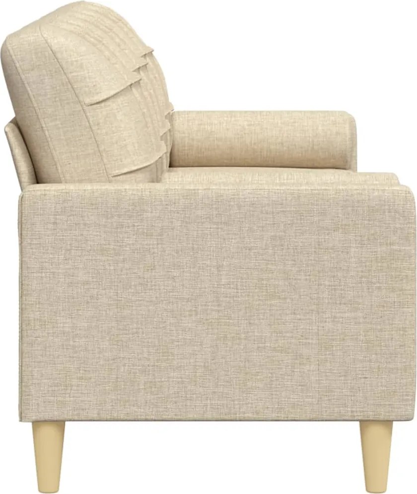 3místná pohovka s polštáři krémová 210 cm textil 3278203