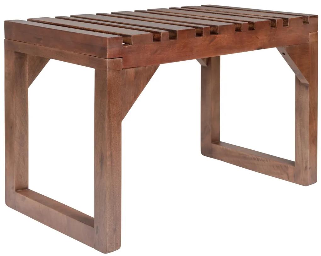 OnaDnes -20% Hnědá dřevěná lavice DUTCHBONE JAKUB 70 x 40 cm