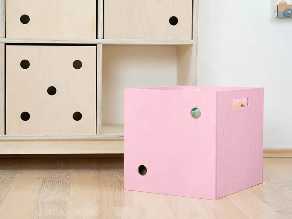Benlemi Dřevěný úložný box DICE s čísly ve stylu hrací kostky Zvolte barvu: Nelakovaná, Zvolte variantu: Šestka