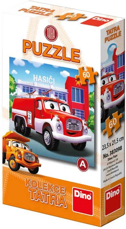 DINO Puzzle 60 dílků TATRA Auta skládačka 24x22cm 6 druhů dn383098