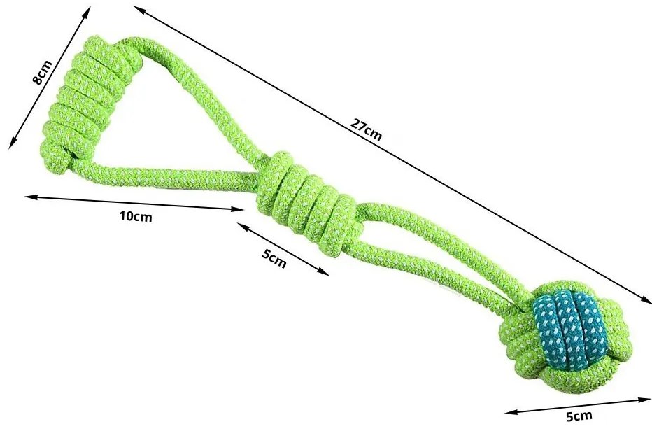 Przyjaciele Hračka pro psy žvýkání přetahování lano silné dlouhé