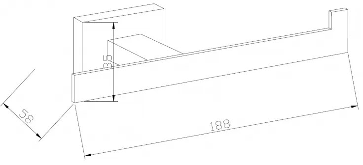 Mexen příslušenství, ARNO držák na wc papír, černý, 70207333-70