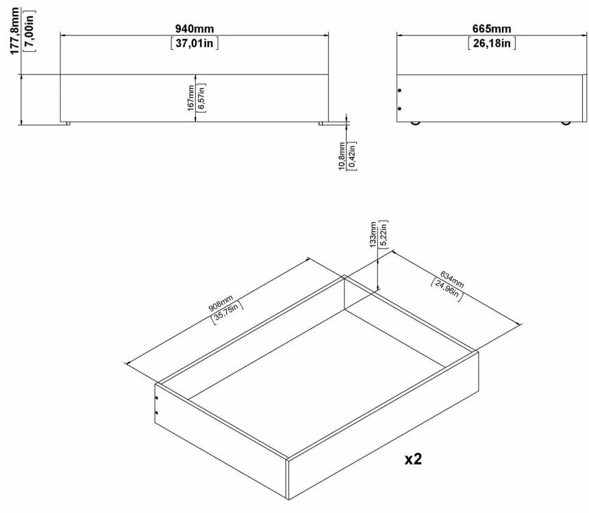 Tvilum Úložný prostor Simplicity 242 bílý lesk