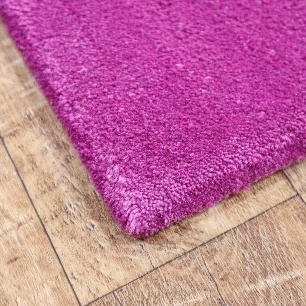 Asra, Ručně všívaný kusový koberec Asra wool lila, 120x170, růžová, ložnice