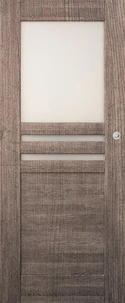posuvné interiérové dveře do pouzdra MADERA model 5 Průchozí rozměr: 70 x 197 cm, Orientace dveří: Levé dveře, Dekor: Dub rustikální