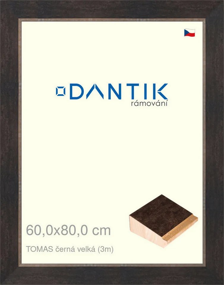 DANTIK rámeček 60x80 | TOMAS černá velká (Plexi Čiré)