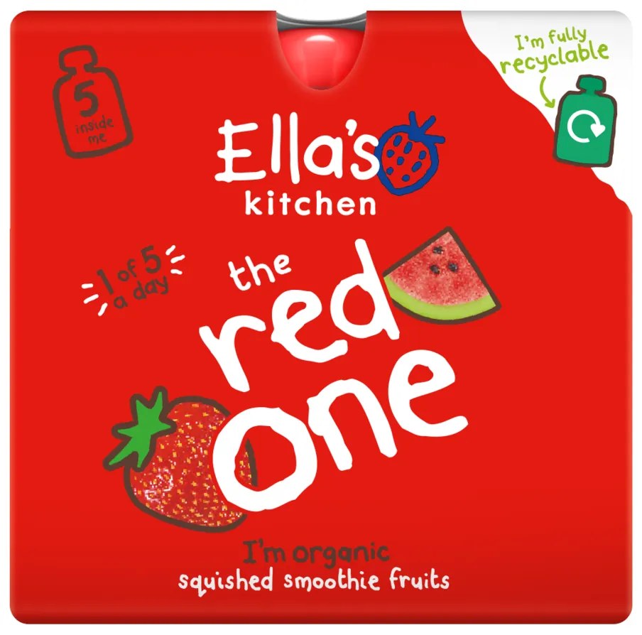 Ella's Kitchen BIO Red One ovocné pyré s jahodami (5x90 g)