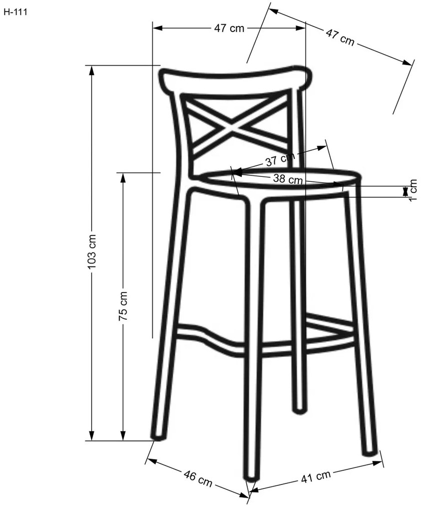 Barová židle H111 černá