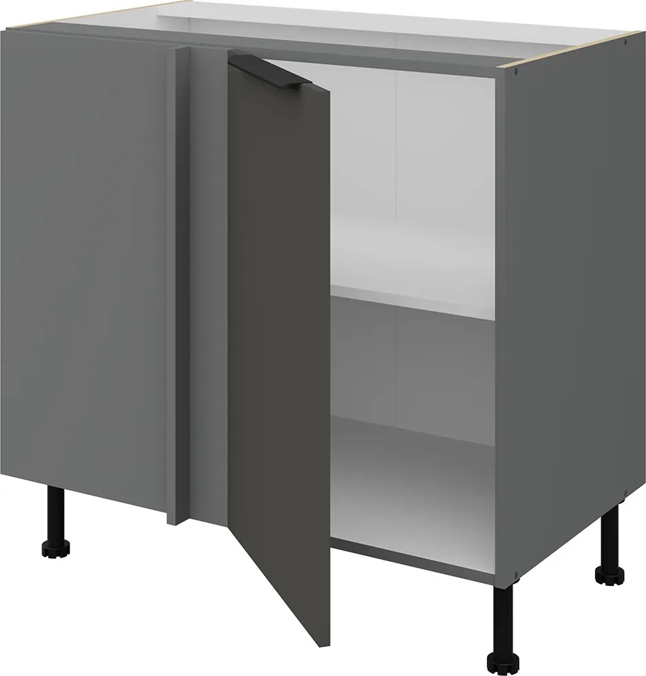 ARIA pi | dolní skříňka 105 ND 1F rohová s policí | 105x60 cm | antracit/šedá grafit