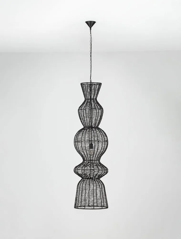 Matně černé provazové závěsné svítidlo ø 38 cm Breena – Nova Luce