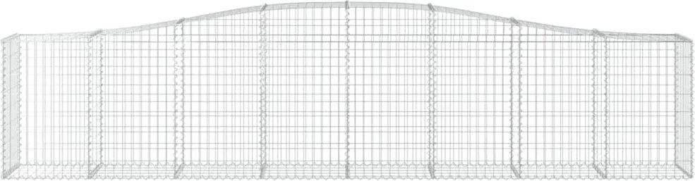 Klenuté gabionové koše 3 ks 400x50x80/100 cm pozinkované železo 3145944