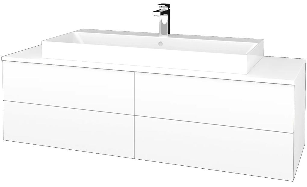 Dřevojas Koupelnová skříňka MODULE SZZ4 140 Varianta: M01 Bílá mat / M01 Bílá mat