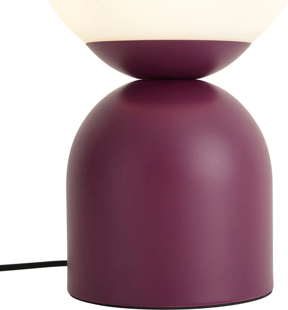 Stolní lampa Hotel Chic fialová s opálovým sklem - Pallon Trend