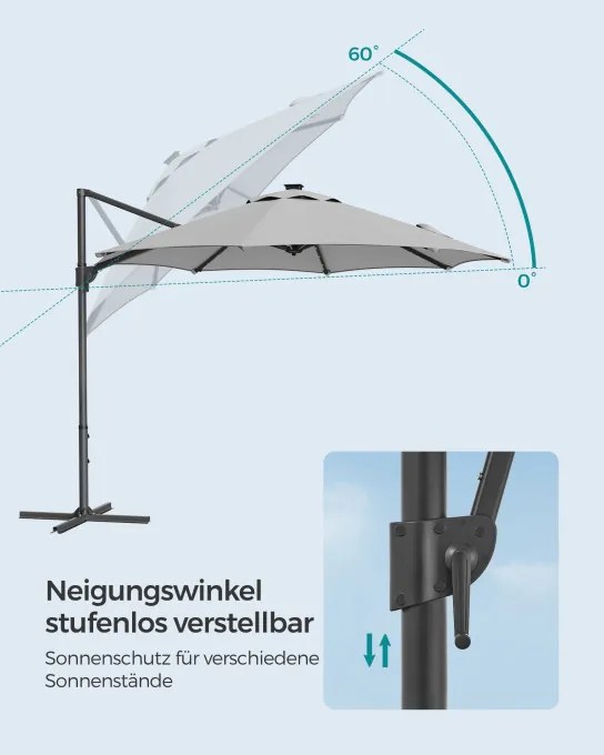 Zahradní slunečník s LED osvětlením GPU047G11