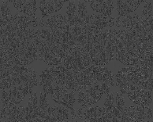 Vliesová tapeta, ornament, černo-šedá