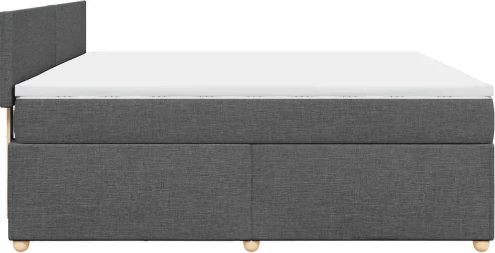 Box spring postel s matrací tmavě šedá 180x200 cm textil 3289053