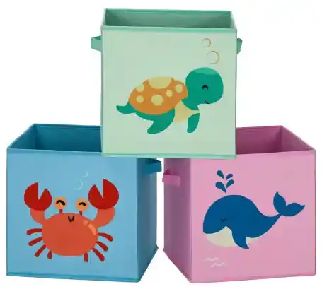 Dětské stohovatelné boxy na hračky RFB701Y03 (3 ks) | BIANO