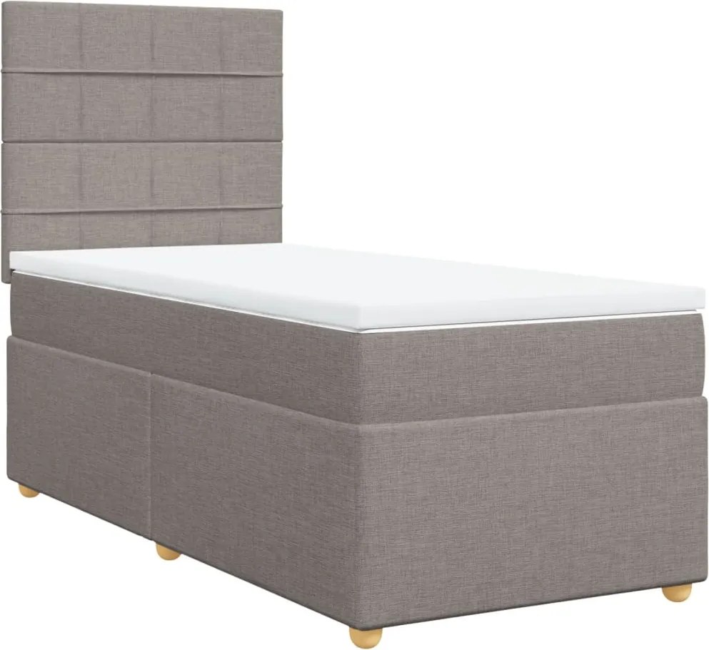 Box spring postel s matrací taupe 80x200 cm textil 3291111