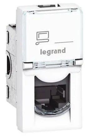Legrand Legrand 76551 - Zásuvka MOSAIC 1xRJ45 class 5E UTP 1M bílá SM76551