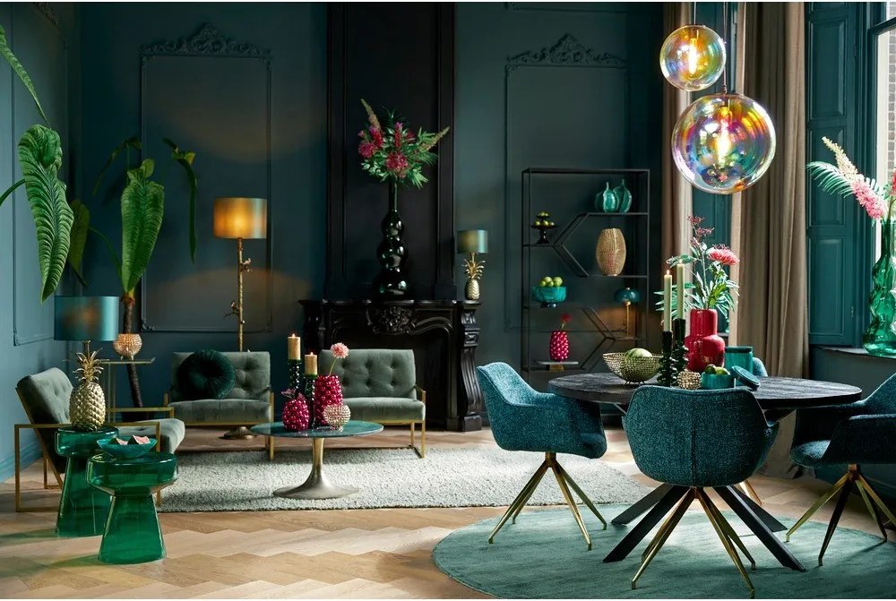Závěsné svítidlo se skleněným stínidlem ø 30 cm Medina – Light & Living