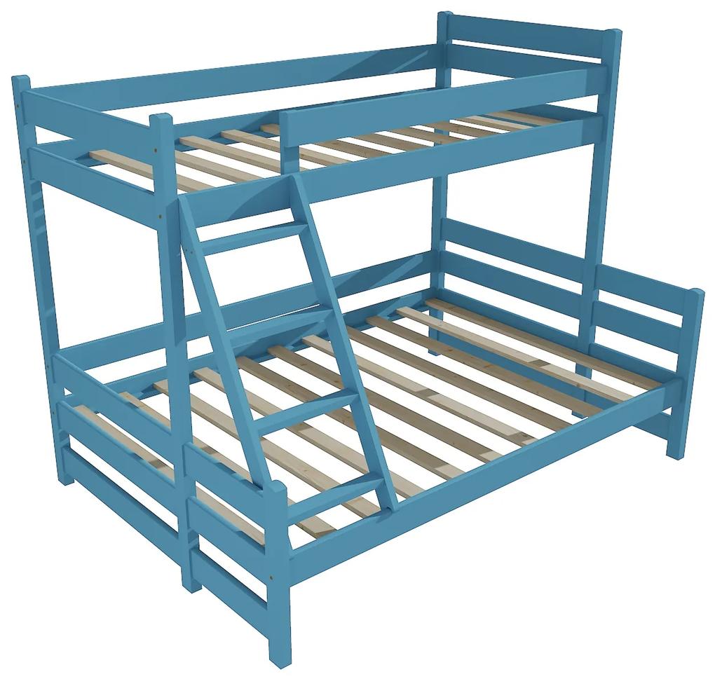 Vomaks Patrová postel s rozšířeným spodním lůžkem PPS 004 Rozměr: 90/120 x 200 cm, Barva: moření dub