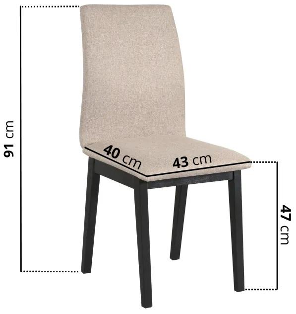 Jídelní židle Lexia 1 Zvolte dřevo: Bílá, Zvolte látku: látka 11b