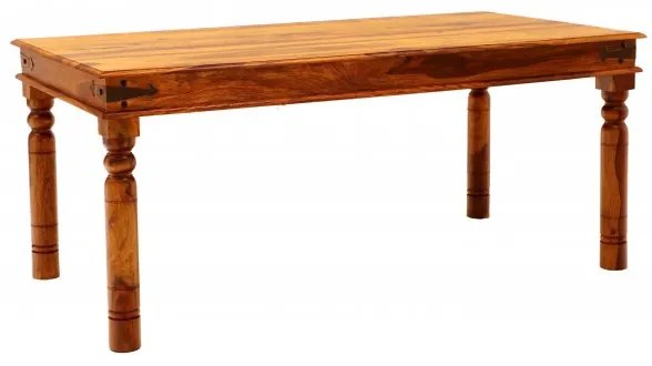 Indický nábytek - Jídelní stůl Jali 175x90 z indického masivu palisandr Světle medová